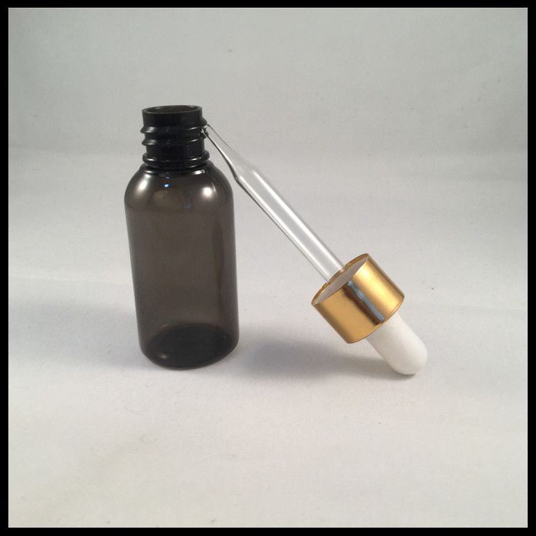 30ml Empty Plastic Pipette Bottles Gold Cap Chemical Stability