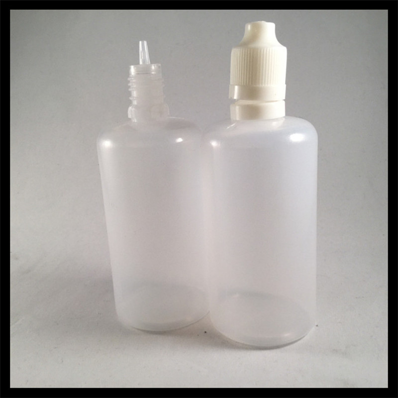 Food Grade 100ml PE E Liquid Bottles , Custom Plastic Eye Dropper Bottles